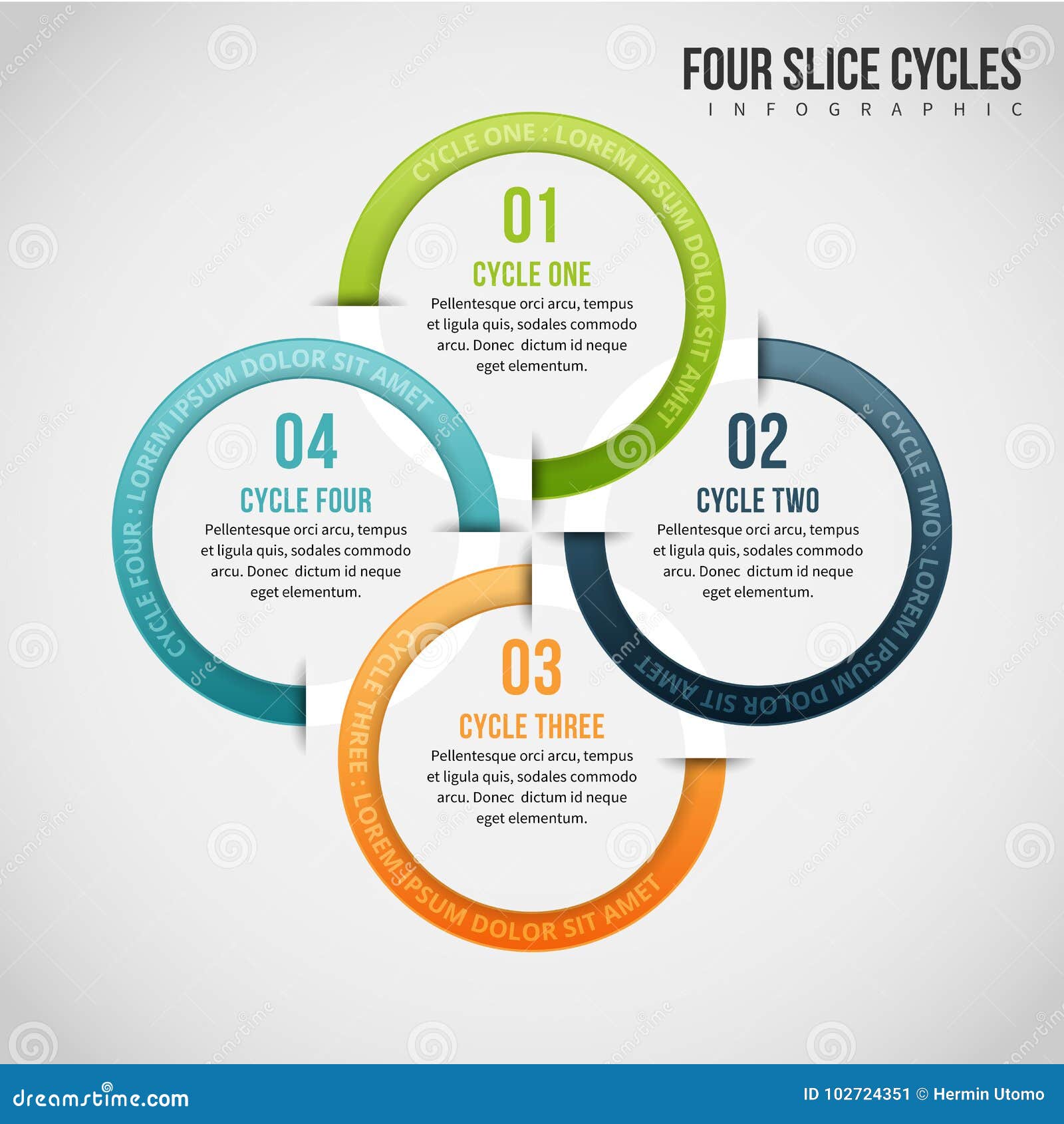 Cycles Infographic Six Positions Cartoon Vector | CartoonDealer.com ...