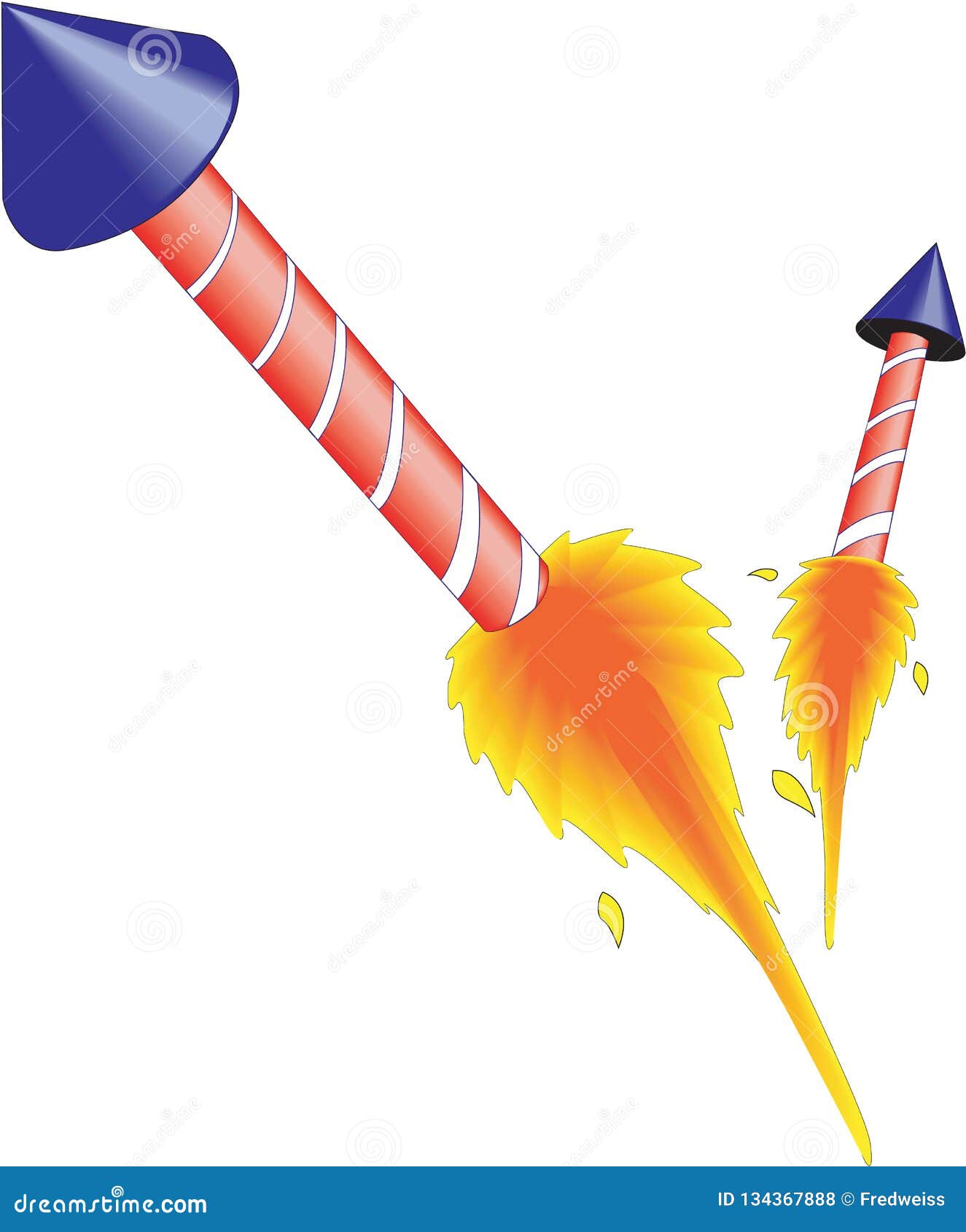 Fireworks Rockets Vector Illustration Stock Vector - Illustration of ...
