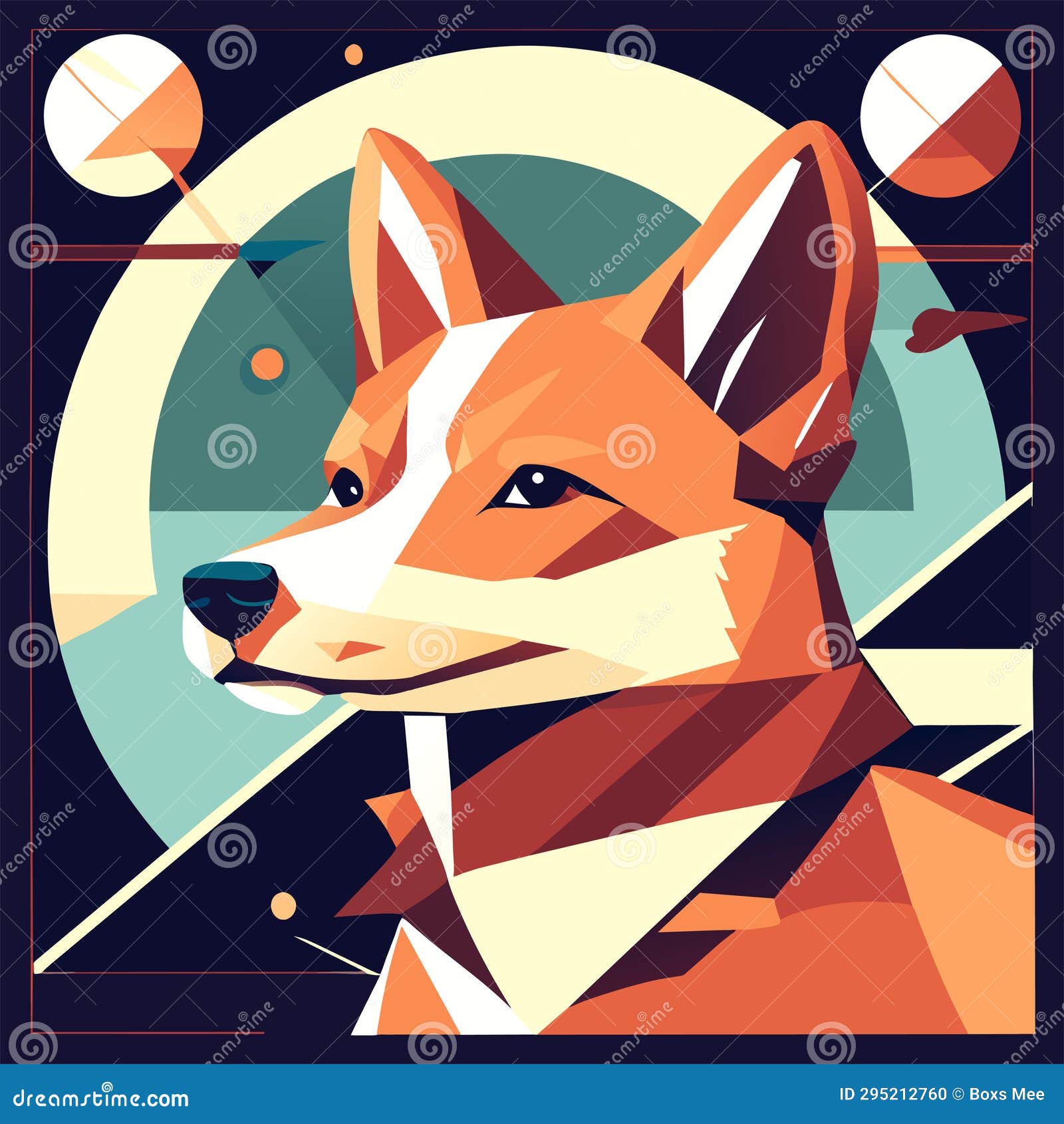 Vector Illustration of a Fox in a Flat Style. Vector Illustration Stock ...