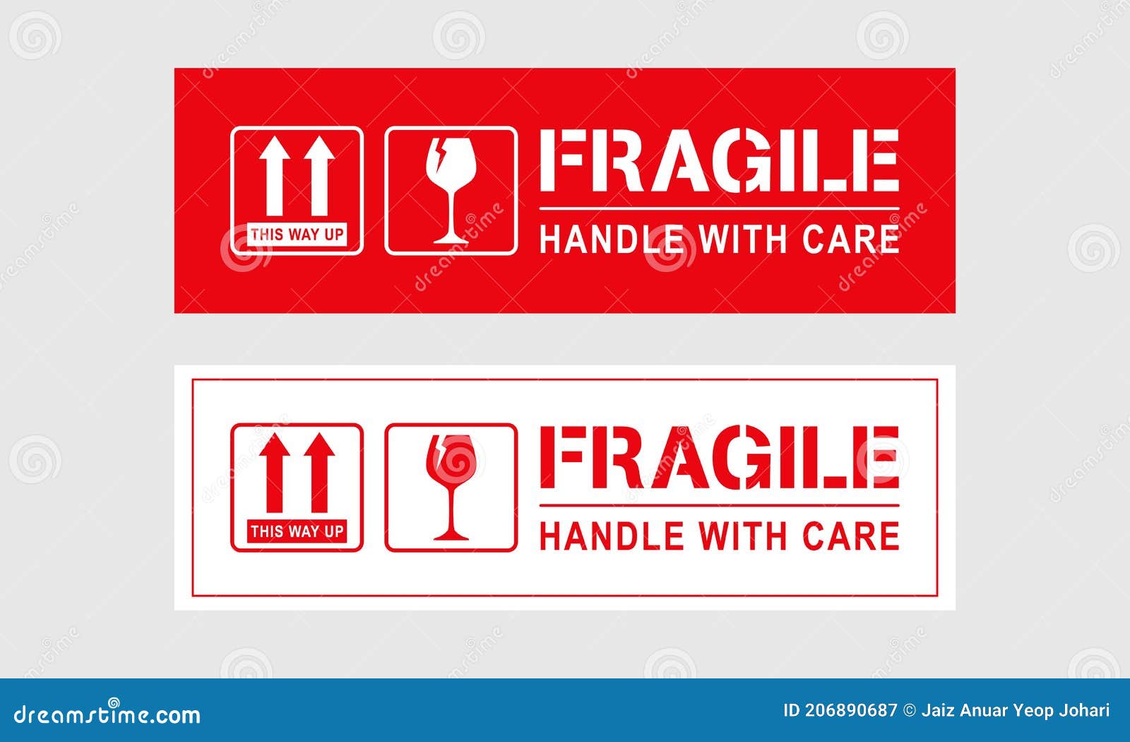 Fragile Stickers Vector Illustration | CartoonDealer.com #25698376