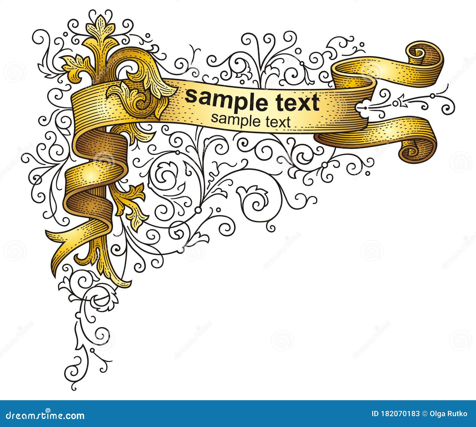 Vintage Frame Corner Vector #1028 Stock Vector - Illustration of ...