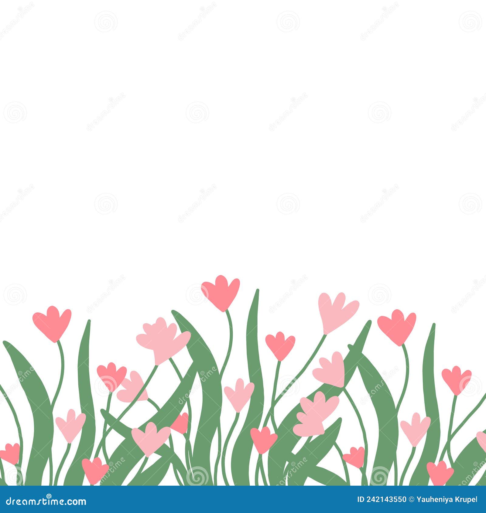 Vector Illustration of Frame Made of Pink Flowers. Stock Vector ...