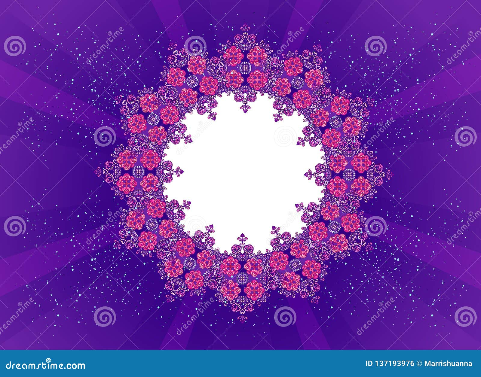 Round frame mandala stock vector. Illustration of mosque - 137193976