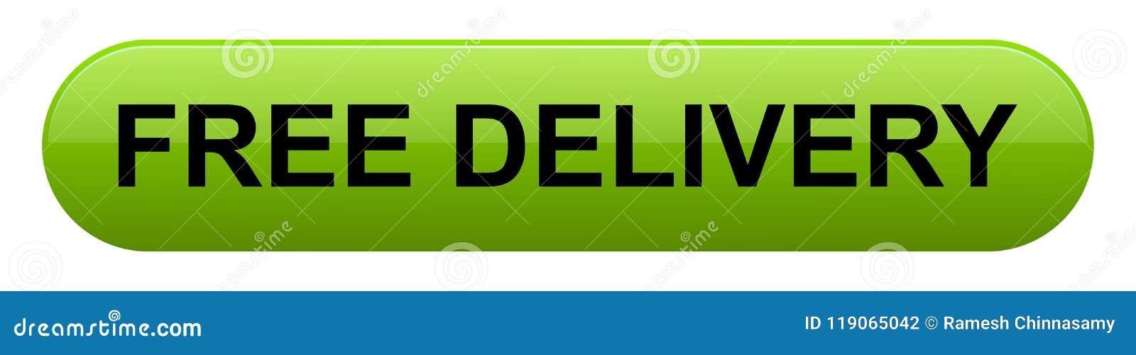 Free delivery button stock vector. Illustration of button - 119065042