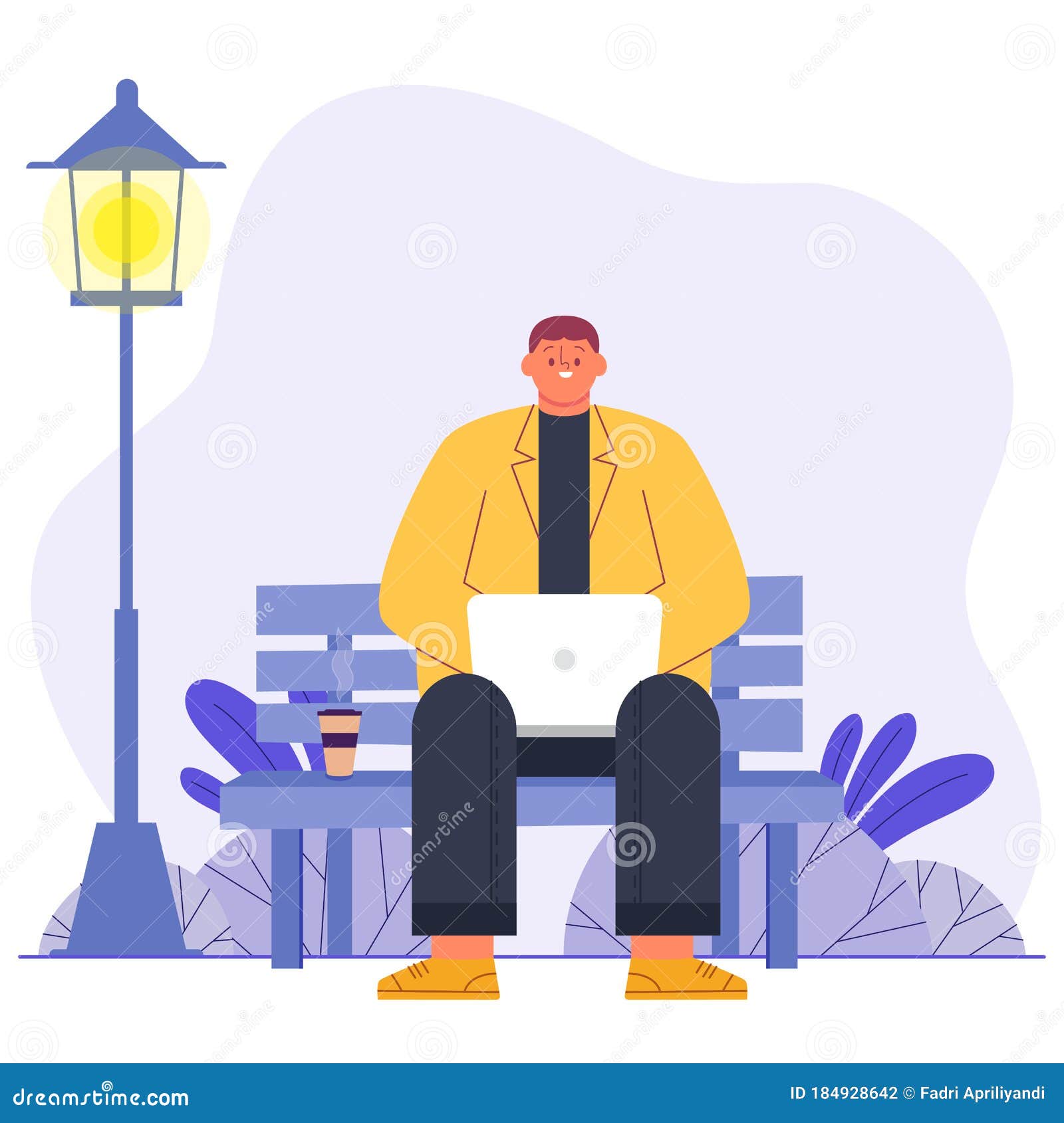 Vector Illustration Freelance Cartoon Stock Vector - Illustration of ...