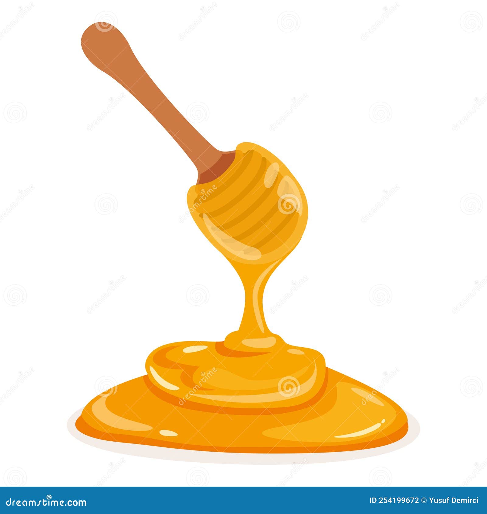 Vector Illustration of Fresh Honey Stock Illustration - Illustration of ...