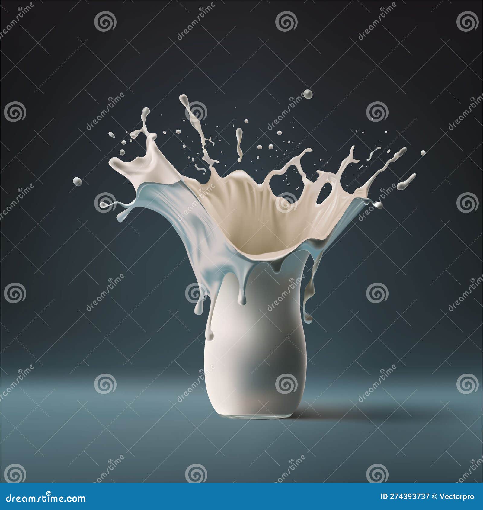 Vector Illustration of Fresh Milk with a Splash 库存例证 - 插画 包括有 液体, 玻璃 ...