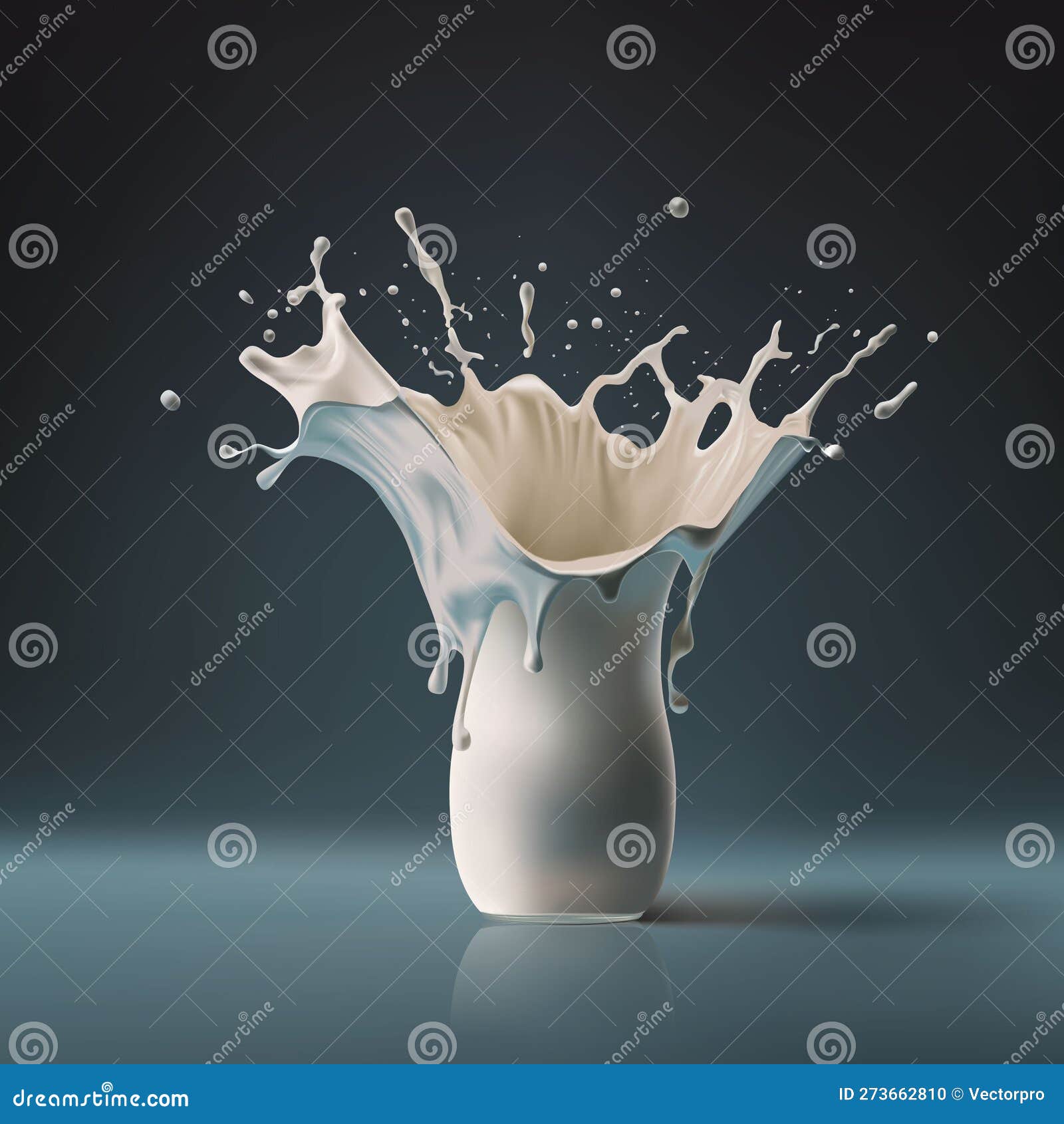 Vector Illustration of Fresh Milk with a Splash Stock Vector ...