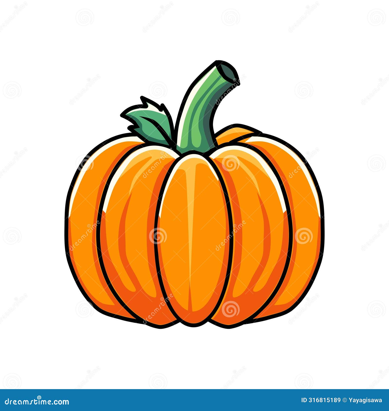Vector Illustration of Fresh Pumpkin in Minimalist and Flat Style Stock ...