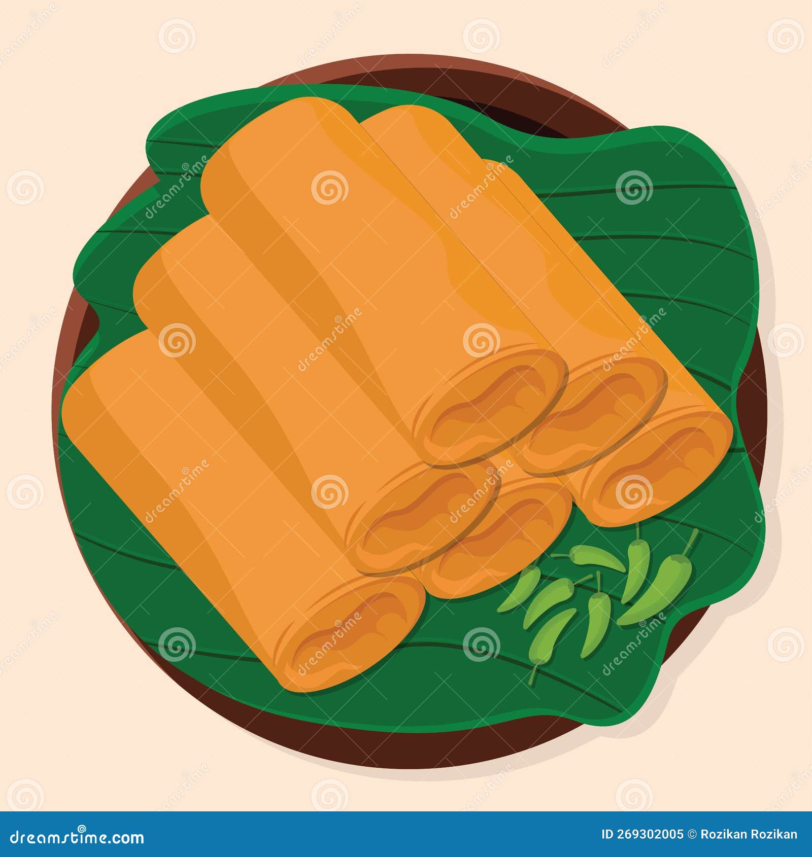 Illustration of Fried Risoles for Takjil in the Month of Ramadan Stock ...