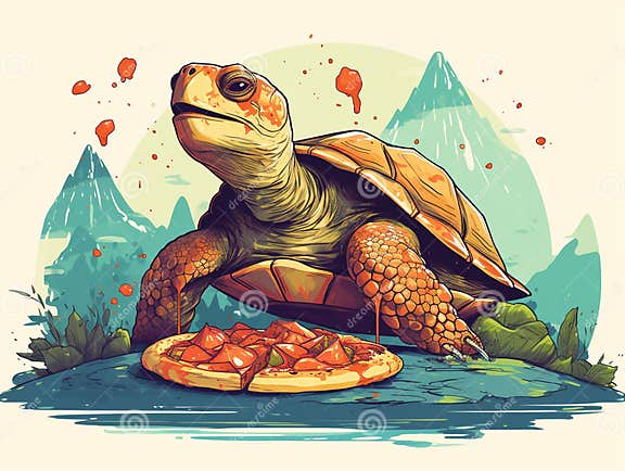 Vector Illustration of Friendly Turtle Stock Illustration ...