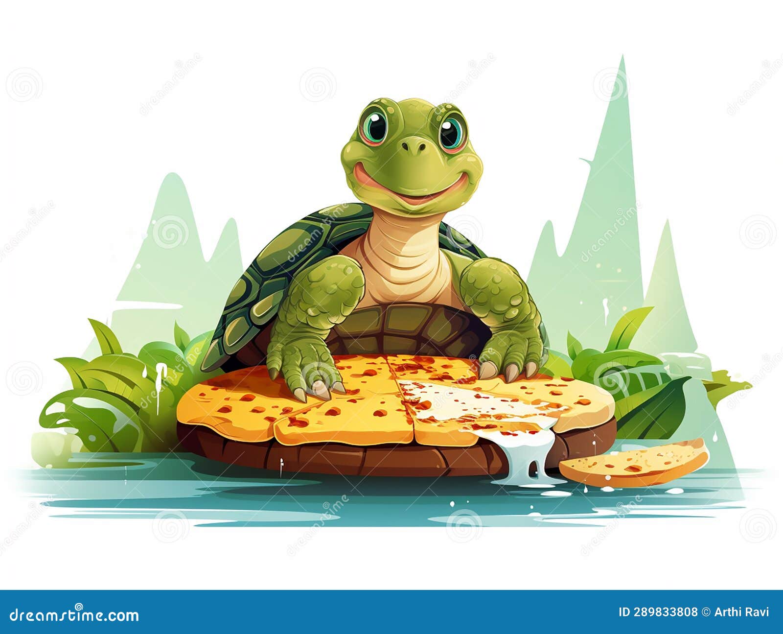 Vector Illustration of Friendly Turtle Stock Illustration ...