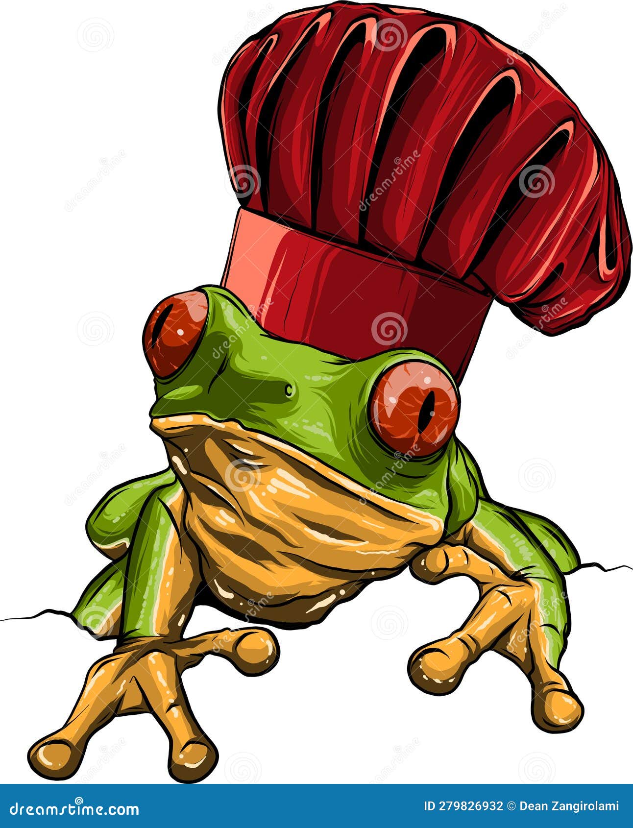 Vector Illustration of Frog Chef Cartoon Mascot Stock Vector ...
