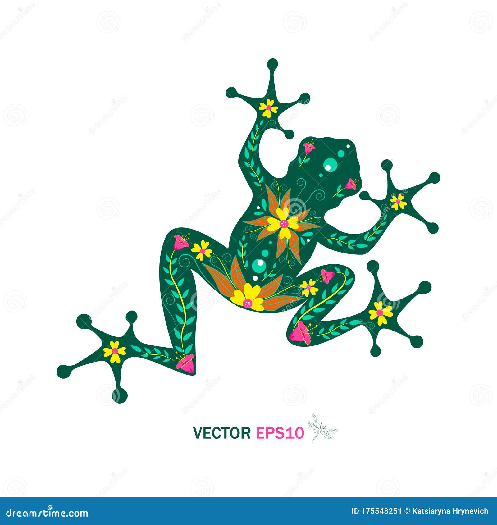 Frog Logo. Abstract Frog On White Background. Bufo Common European Toad ...