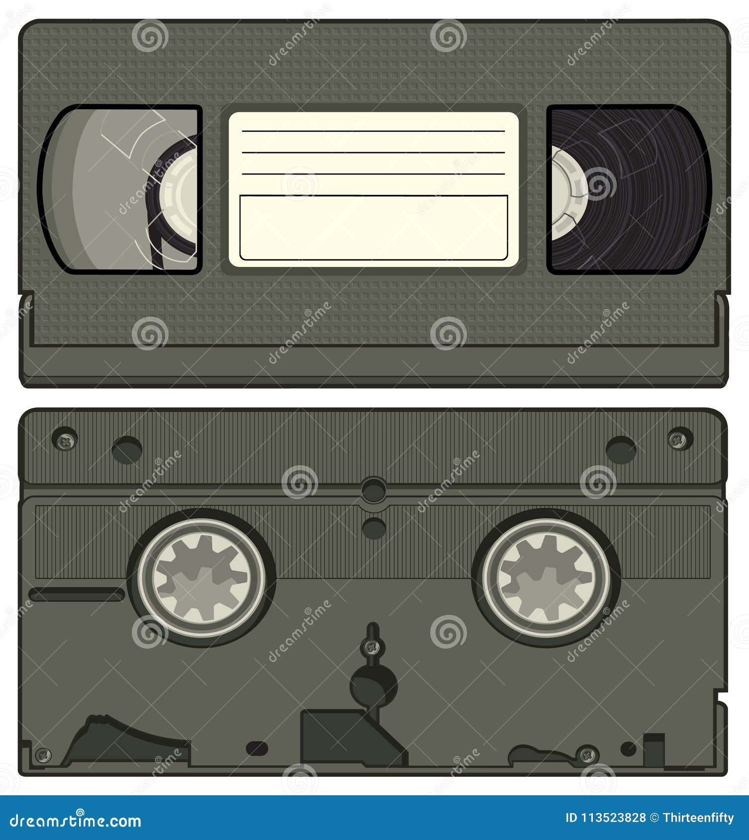 Video Tape Retro Vector Graphic Illustration Stock Vector ...