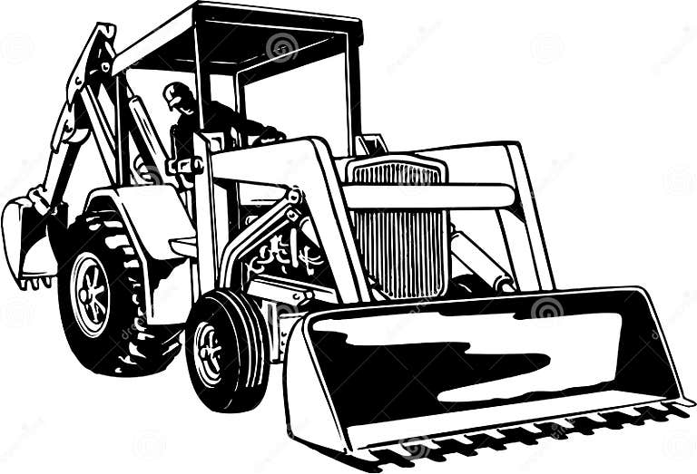 Front Loader Illustration stock vector. Illustration of construction ...