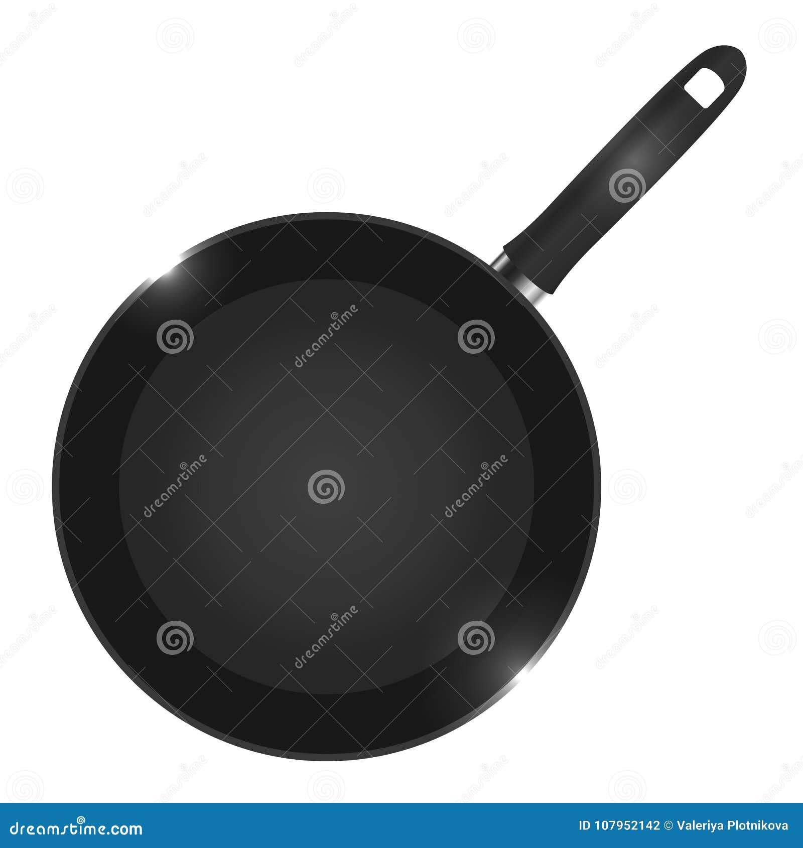 Vector Illustration of a Frying Pan View from Above. Stock Vector ...