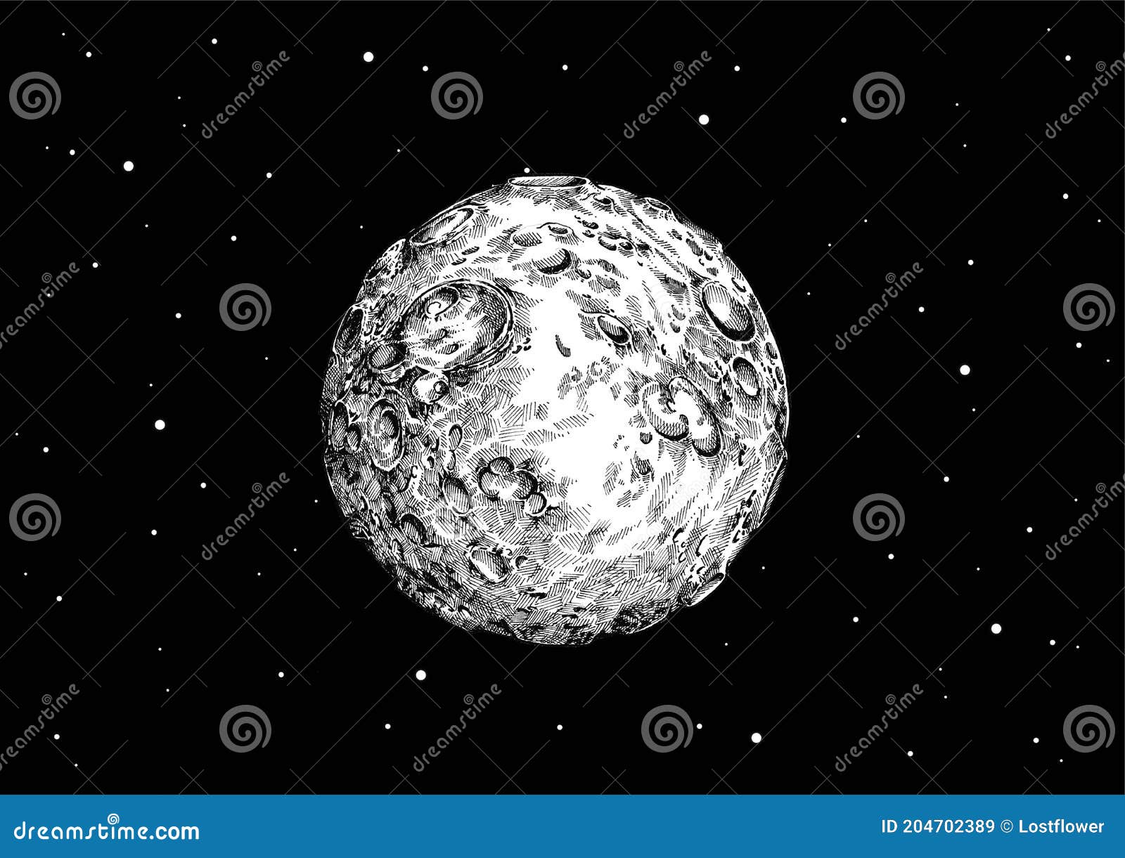 Vector Illustration of a Full Moon with Craters. Stock Vector ... Vector Illustration of a Full Moon with Craters. Stock Vector ...