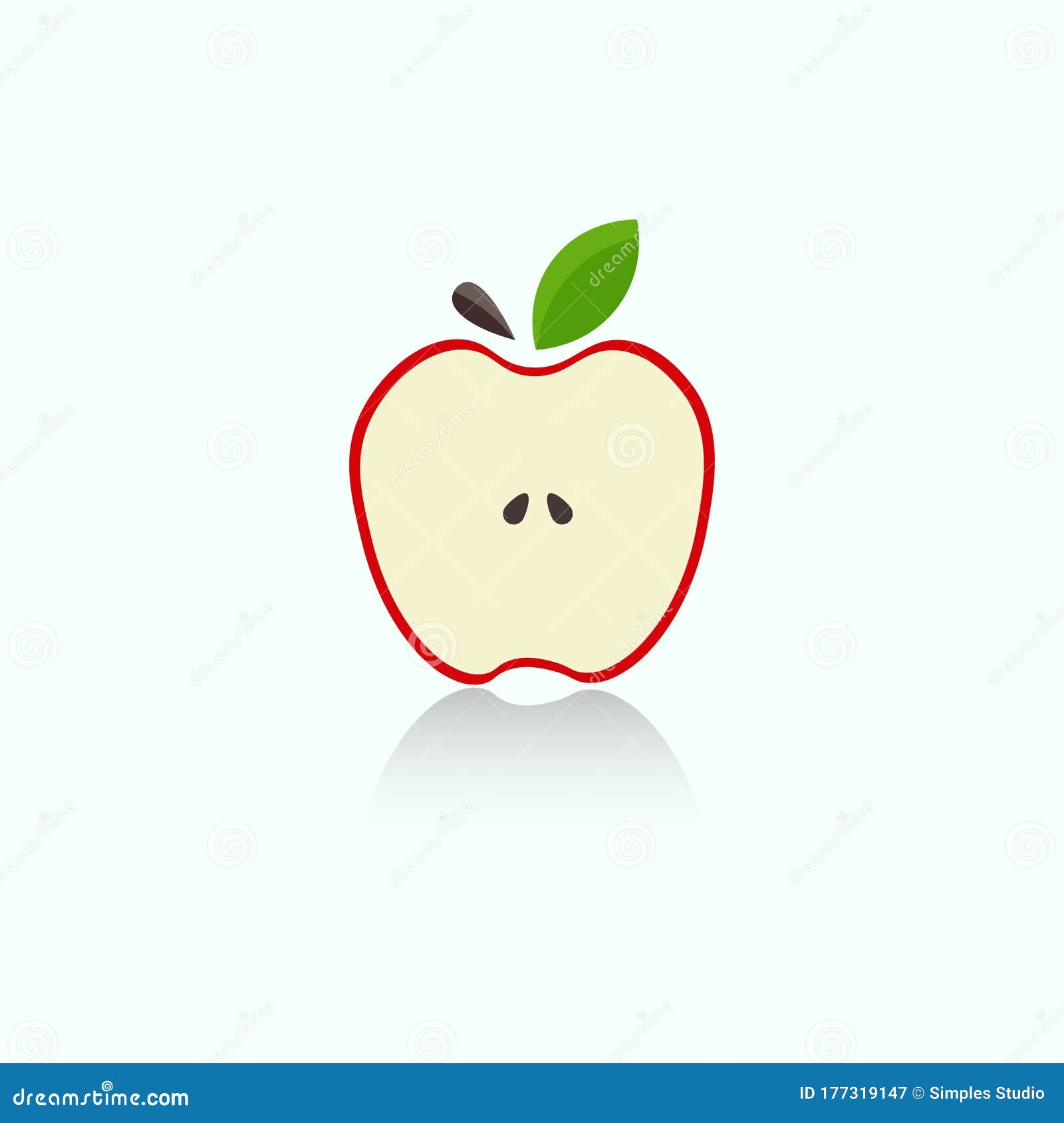 Illustration of a Funny Apple in Cartoon Style Stock Illustration ...