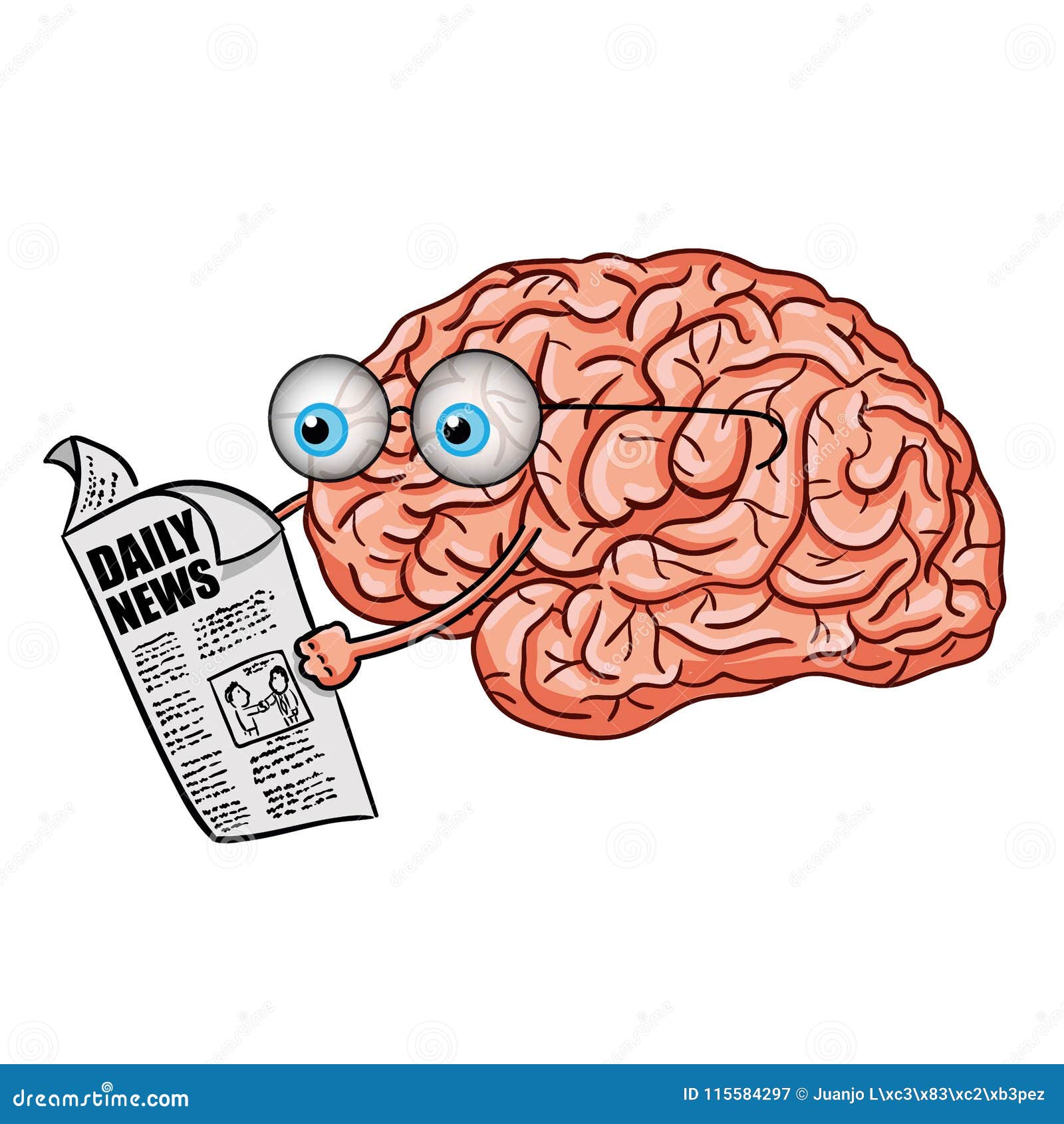 Funny Brain Character Smiling And Steaming With Anger Vector Set ...