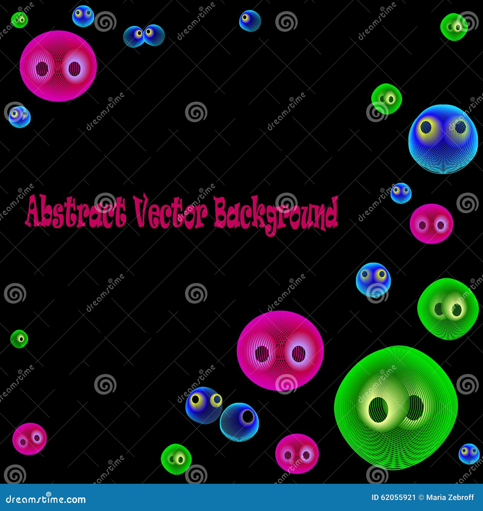 Vector Illustration of Funny Bubbles Stock Illustration - Illustration ...