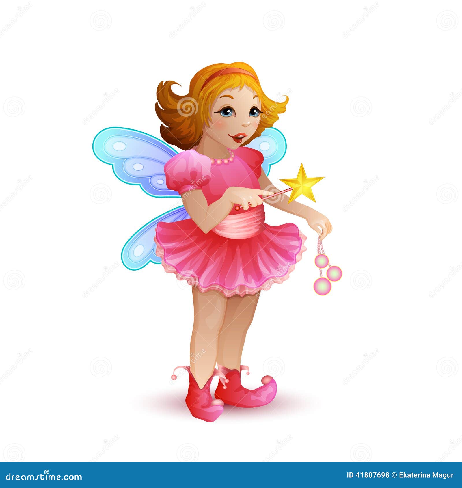 Vector Illustration of Funny Fairy Stock Vector - Illustration of ...