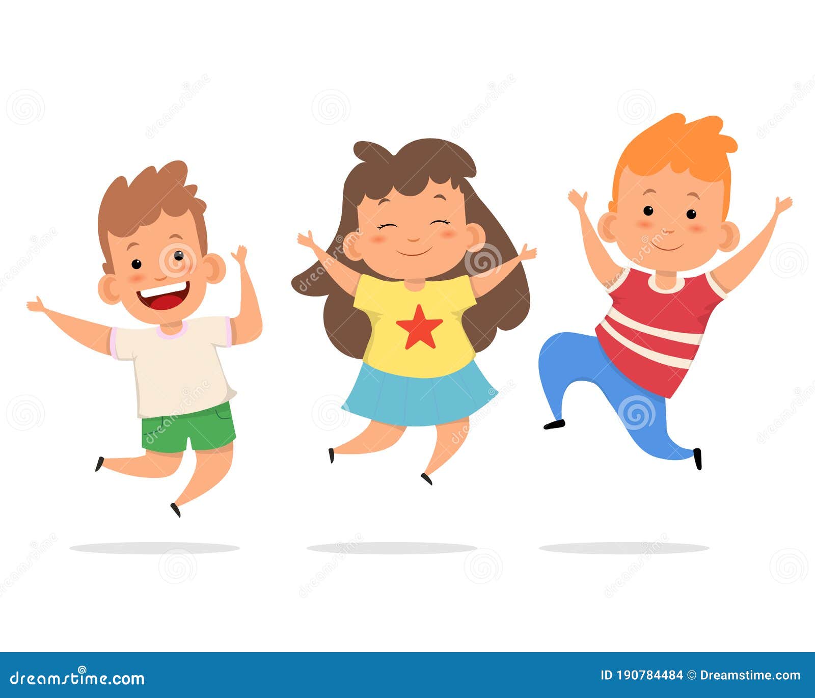 Funny Kids Playing stock vector. Illustration of banner - 190784484