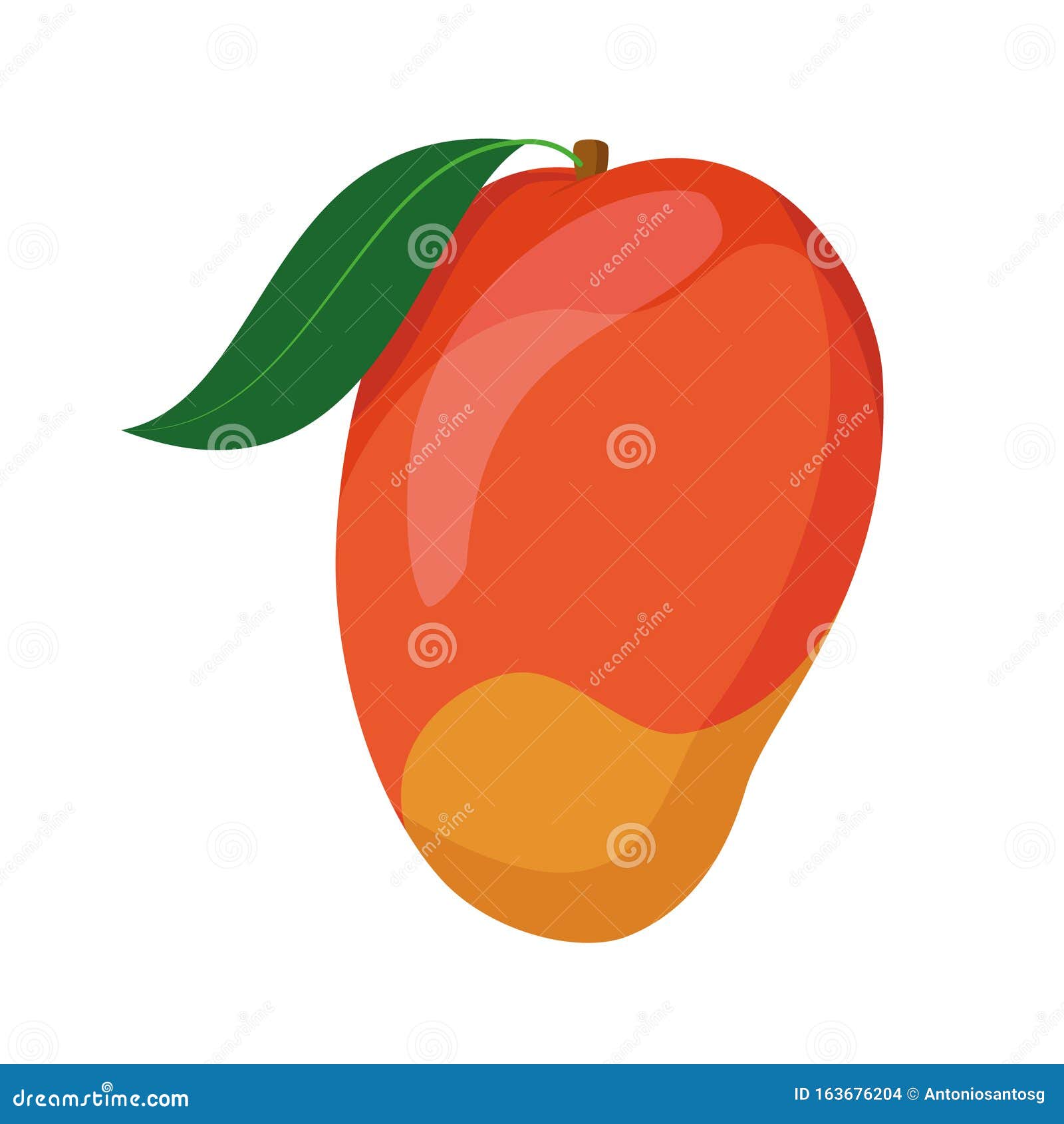 Vector Illustration of a Funny Mango in Cartoon Style Stock Vector ...