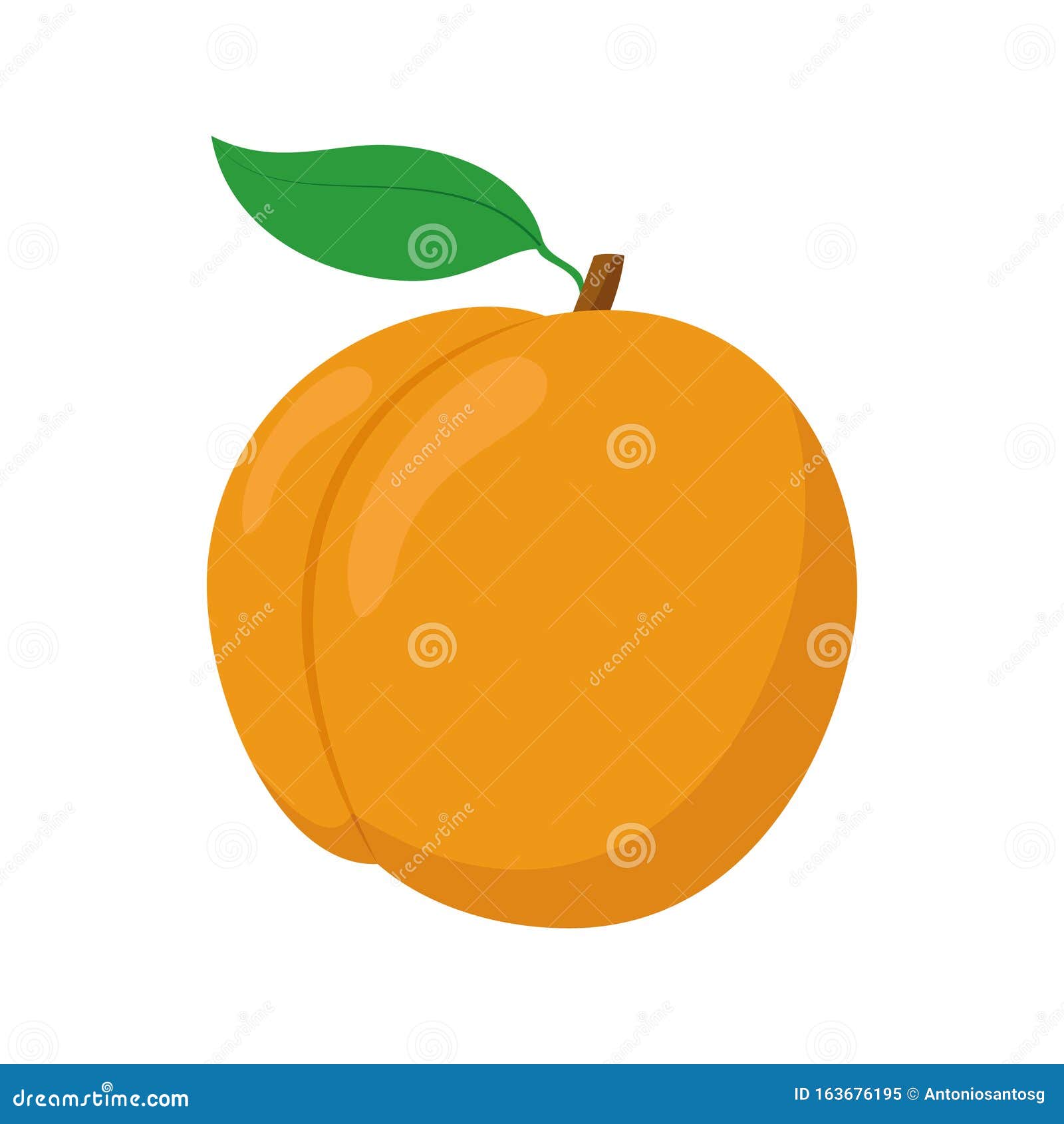 Vector Illustration of a Funny Peach in Cartoon Style Stock Vector ...
