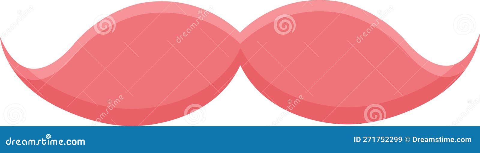 Vector Illustration of Funny Pink Mustache, Party Template Stock Vector ...