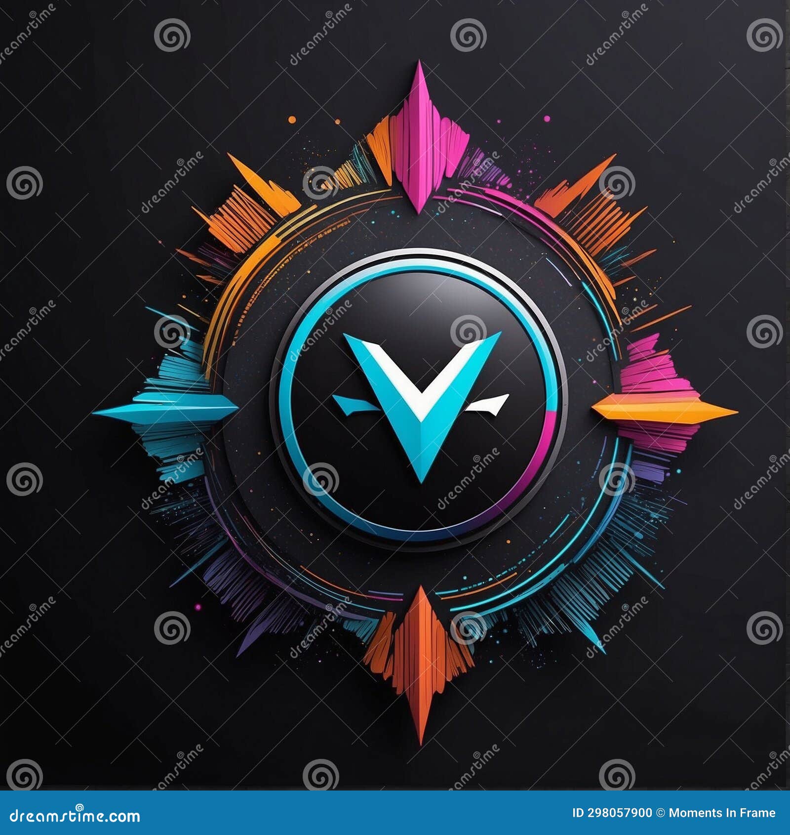 Vector Illustration of Futuristic Abstract Background with Arrows and ...