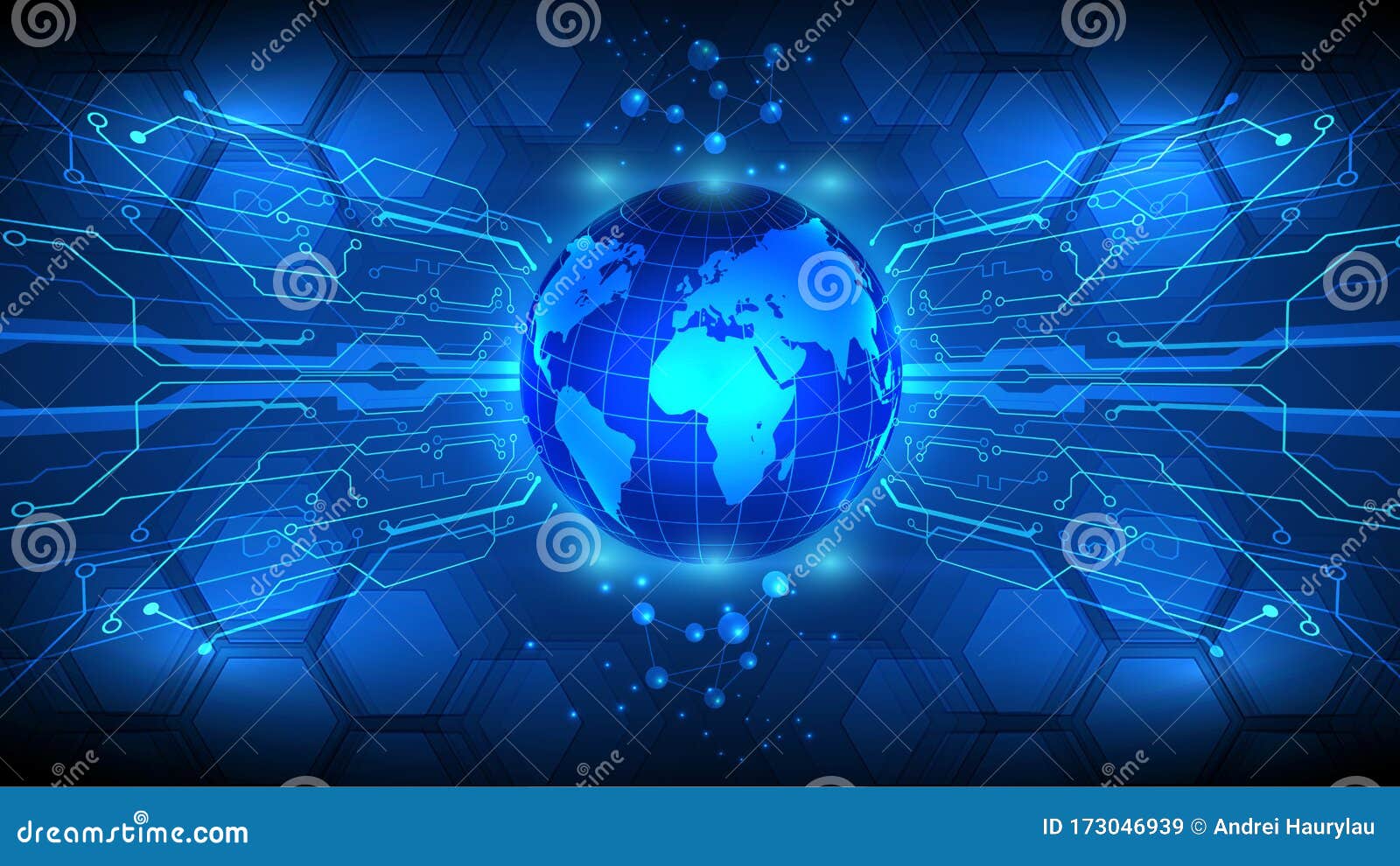 Vector Illustration of a Futuristic Planet Earth with HUD Elements ... Vector Illustration of a Futuristic Planet Earth with HUD Elements ...
