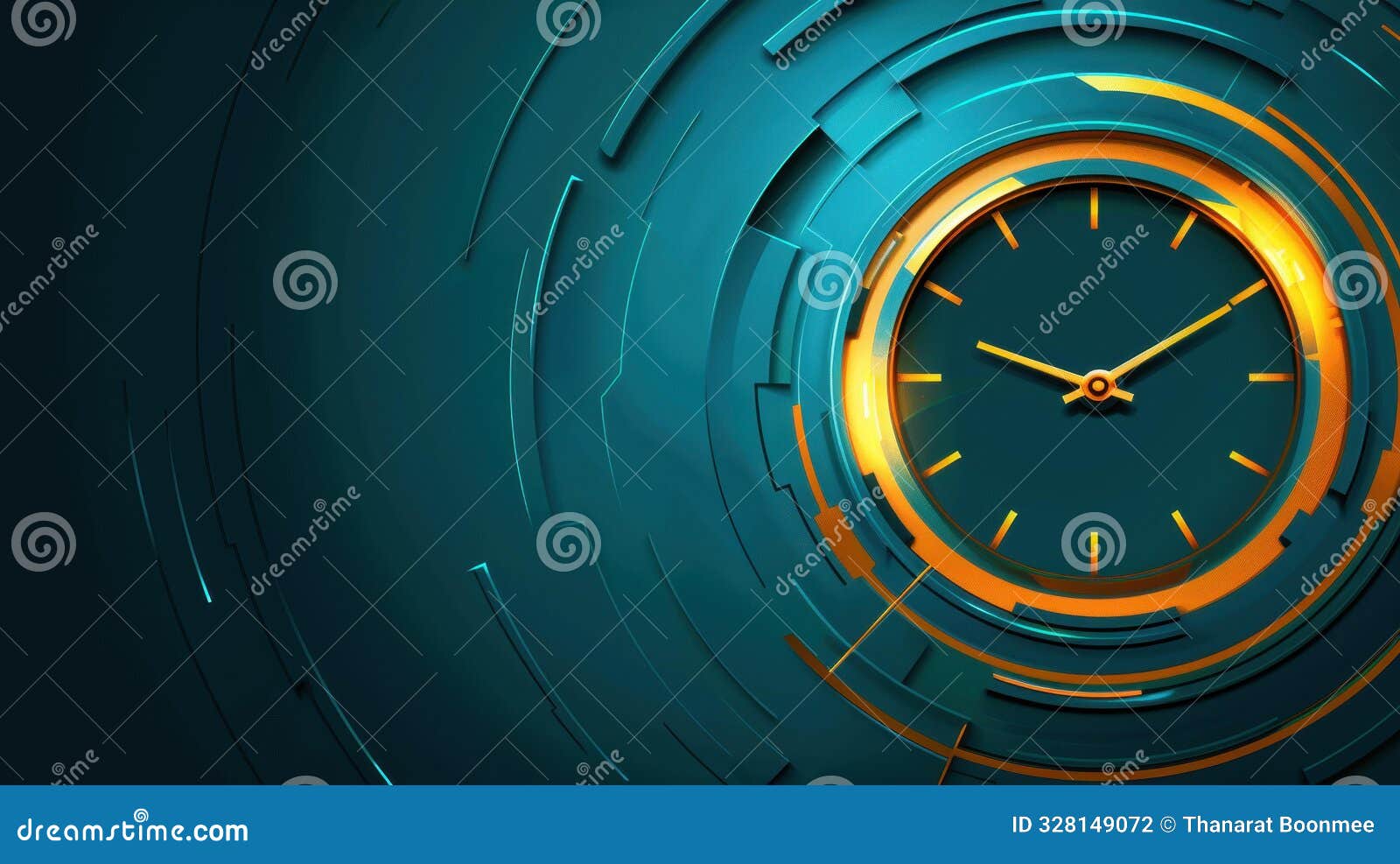 Vector Illustration of a Futuristic Time Machine and Clock Concept ...