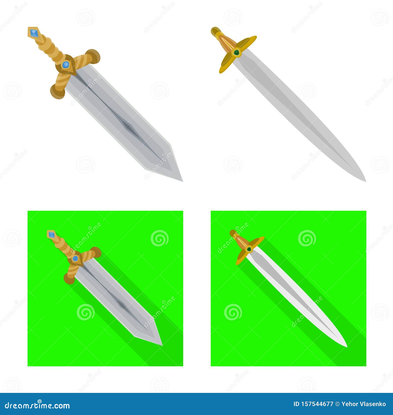 Vector Design of Game and Armor Sign. Collection of Game and Blade ...