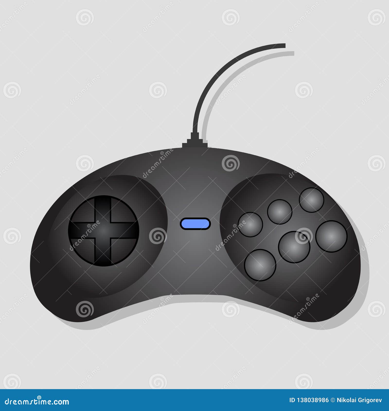 Vector Illustration of the Gamepad for Video of Games Stock Vector ...