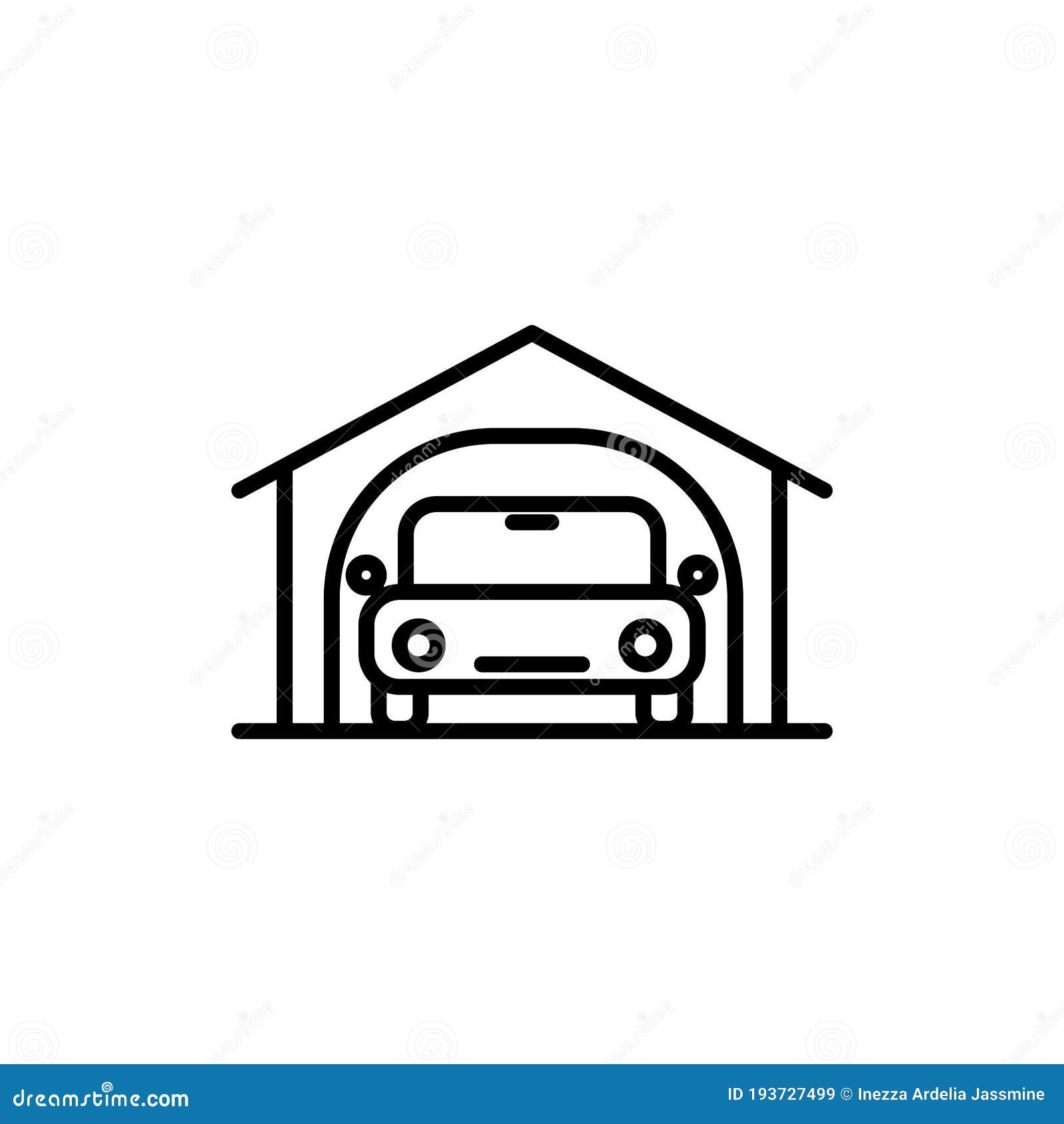 Garage Icon Design Template Vector Stock Vector - Illustration of home ...