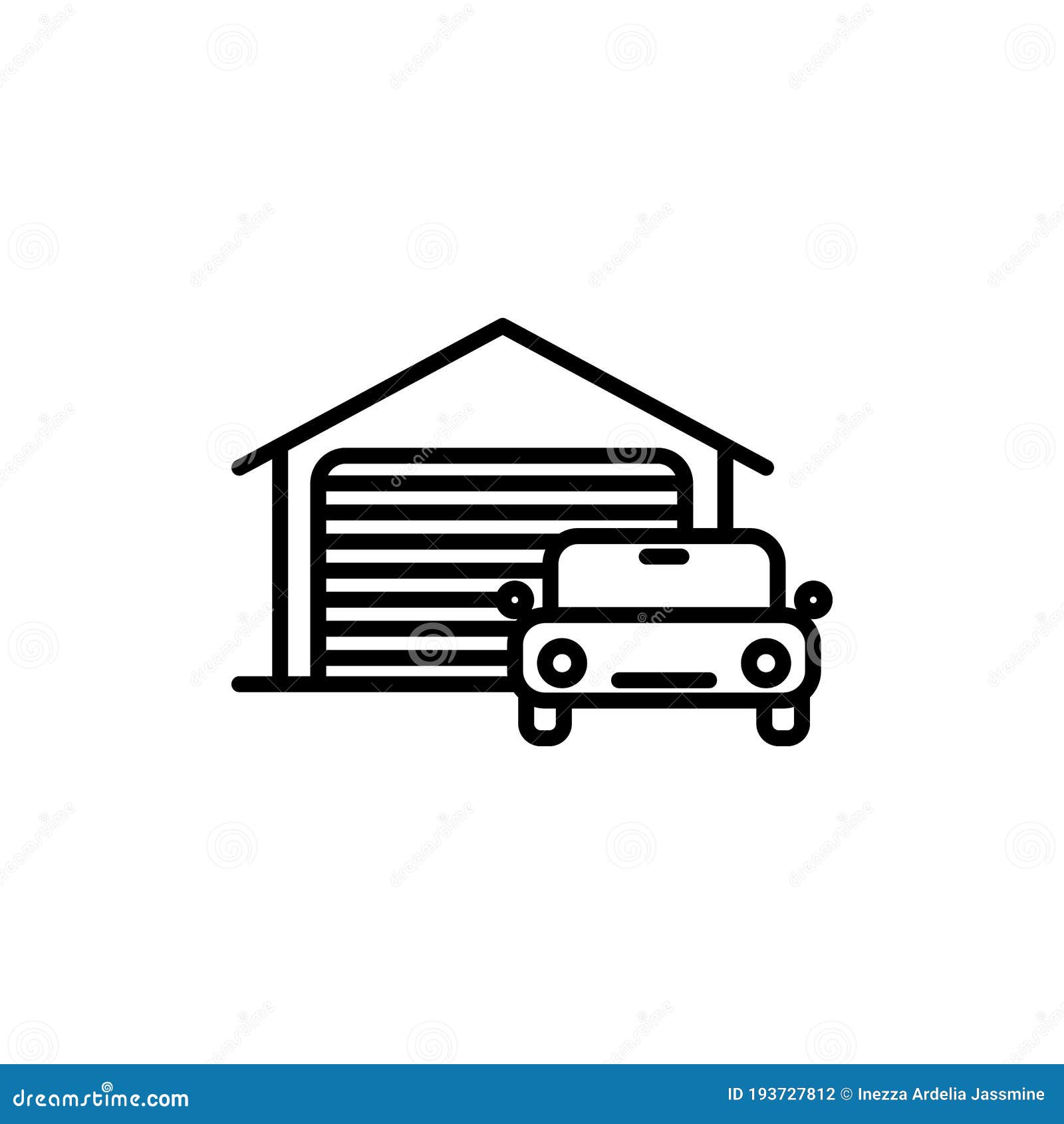 Garage Icon Design Template Vector Stock Vector - Illustration of door ...