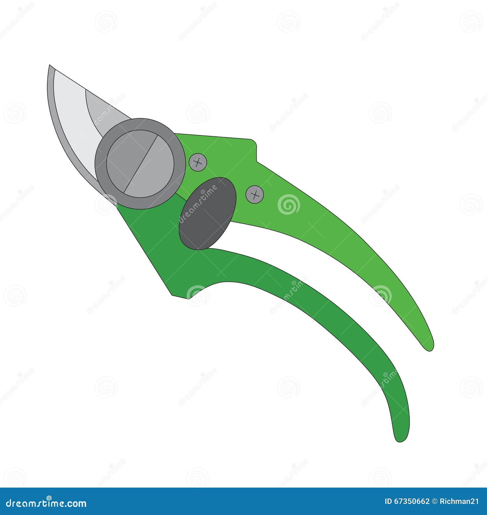 Vector Illustration of a Garden Pruner Stock Vector - Illustration of ...
