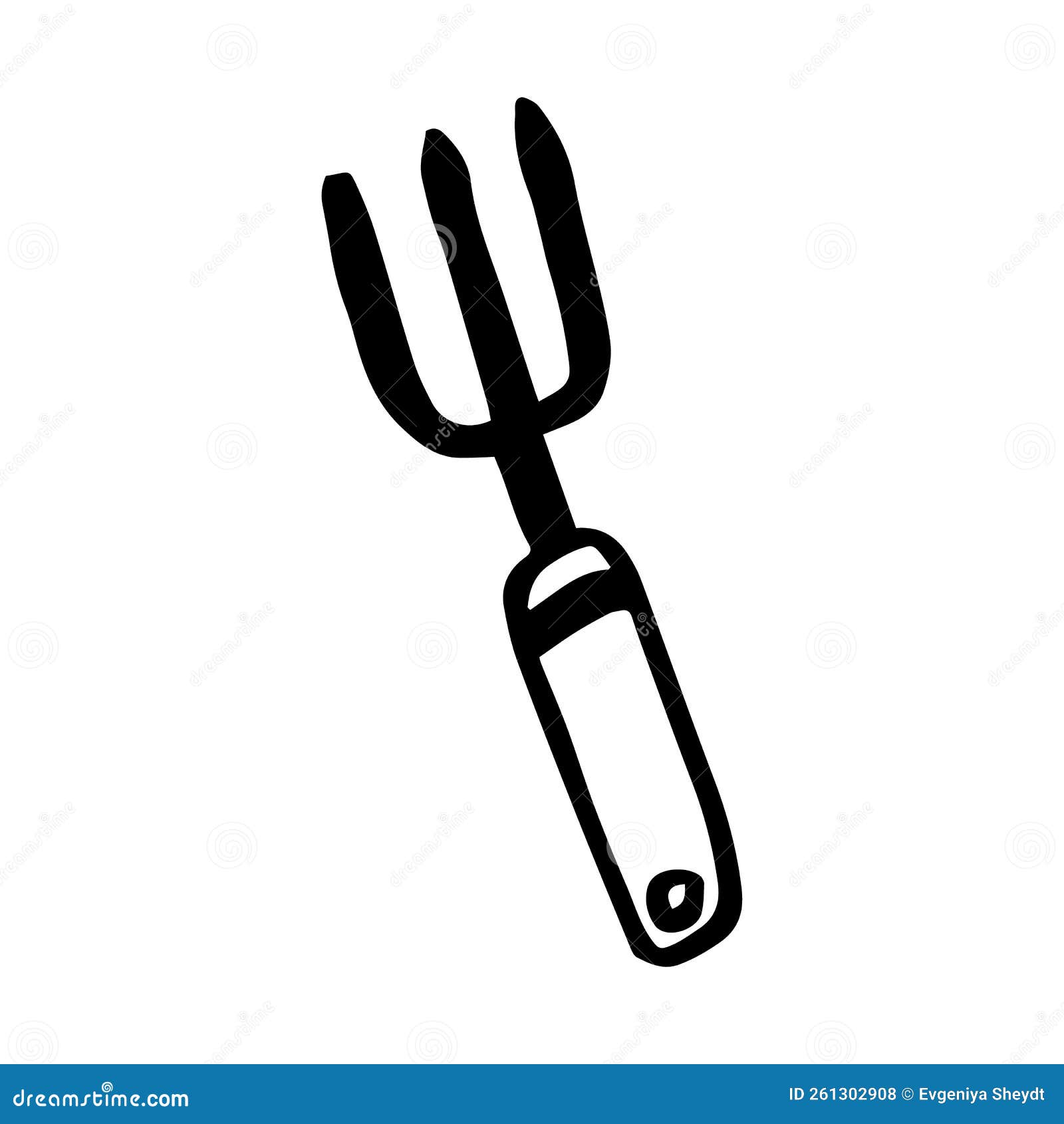 Vector Illustration of Garden Tools Fork Isolated on White Background ...