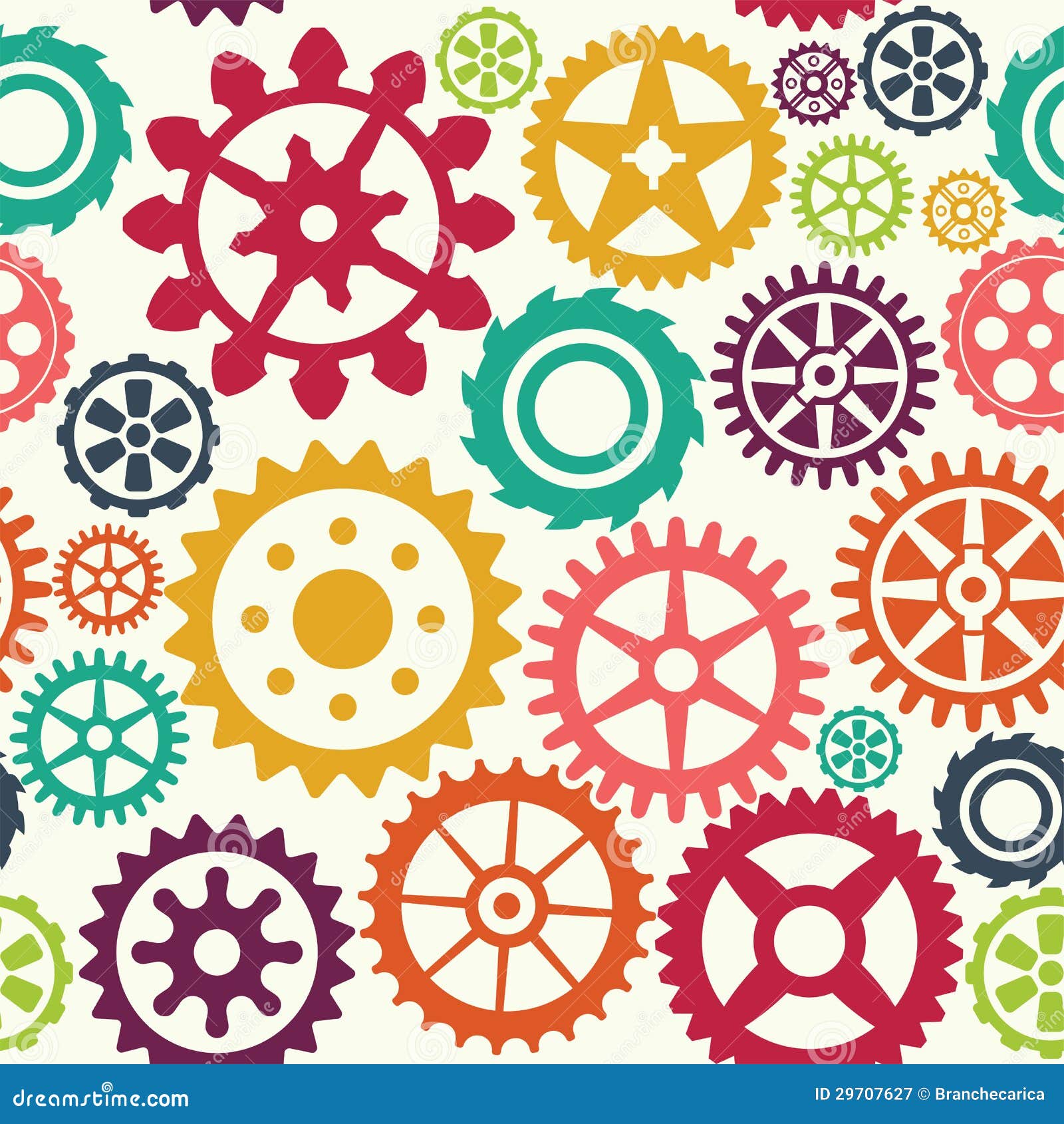 Gear seamless pattern stock vector. Illustration of gearing - 29707627