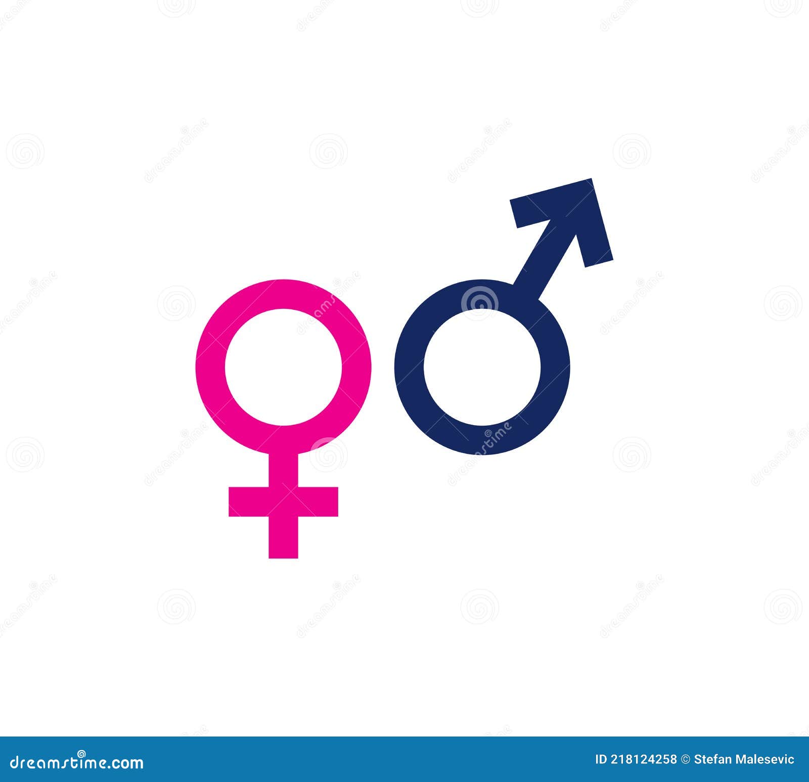 Gender symbols stock vector. Illustration of flat, relationship - 218124258