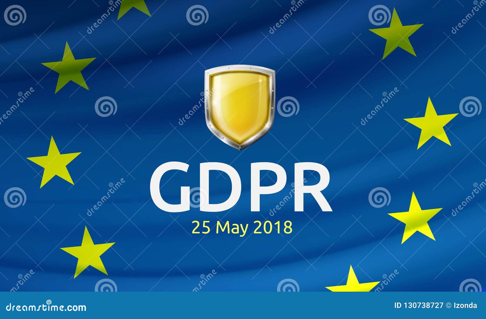Vector Illustration of General Data Protection Regulation Label and ...