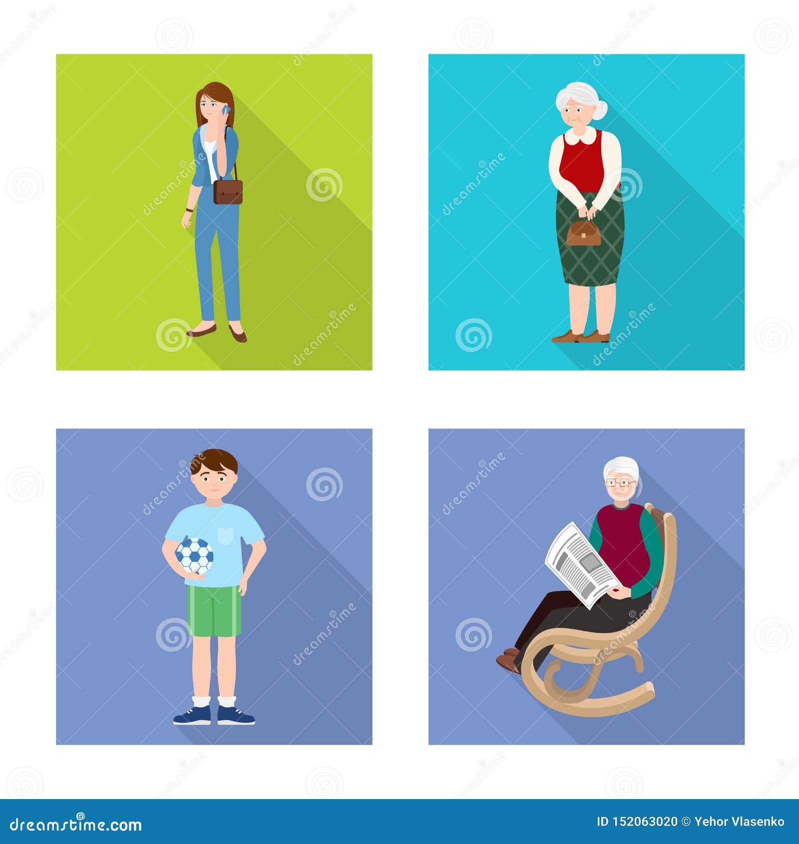 Vector Illustration of Generation and Happy Logo. Set of Generation and ...
