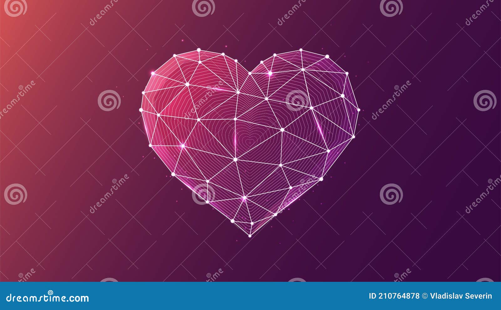 Vector Illustration of a Geometric Heart Stock Illustration ...