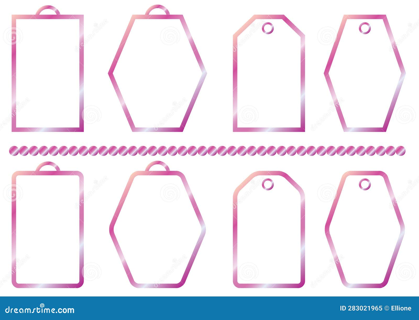 Vector Illustration of a Geometric Shape with Holes and Hanging. Stock ...