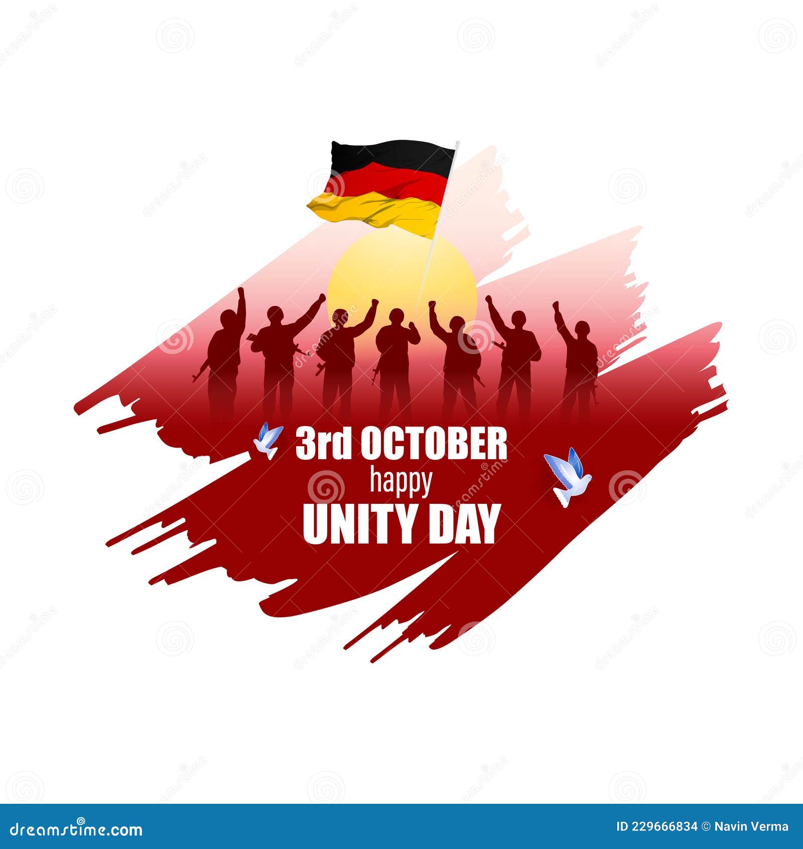 Vector Illustration for German Unity Day Stock Vector - Illustration of ...