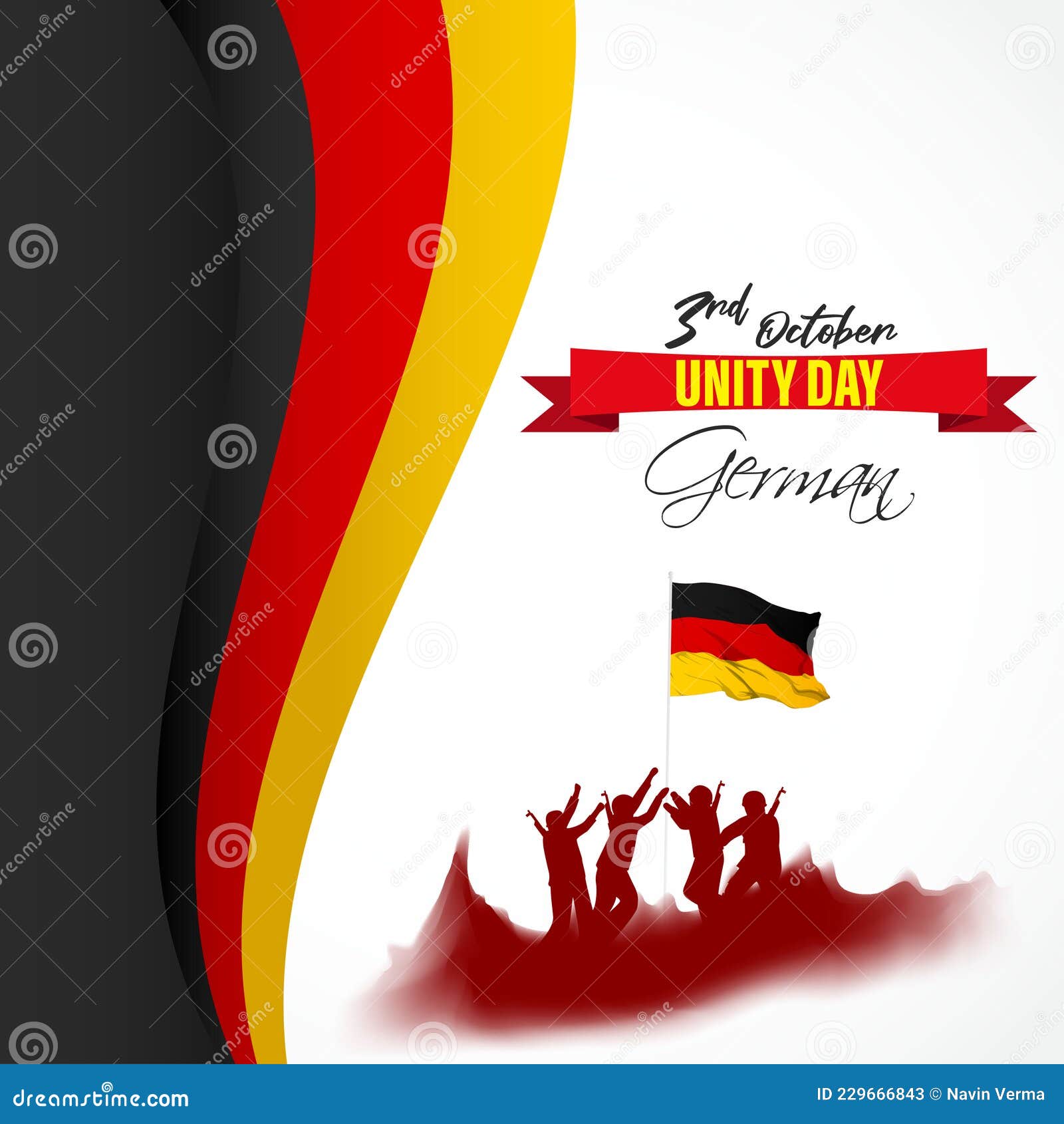 Vector Illustration for German Unity Day Stock Vector - Illustration of ...