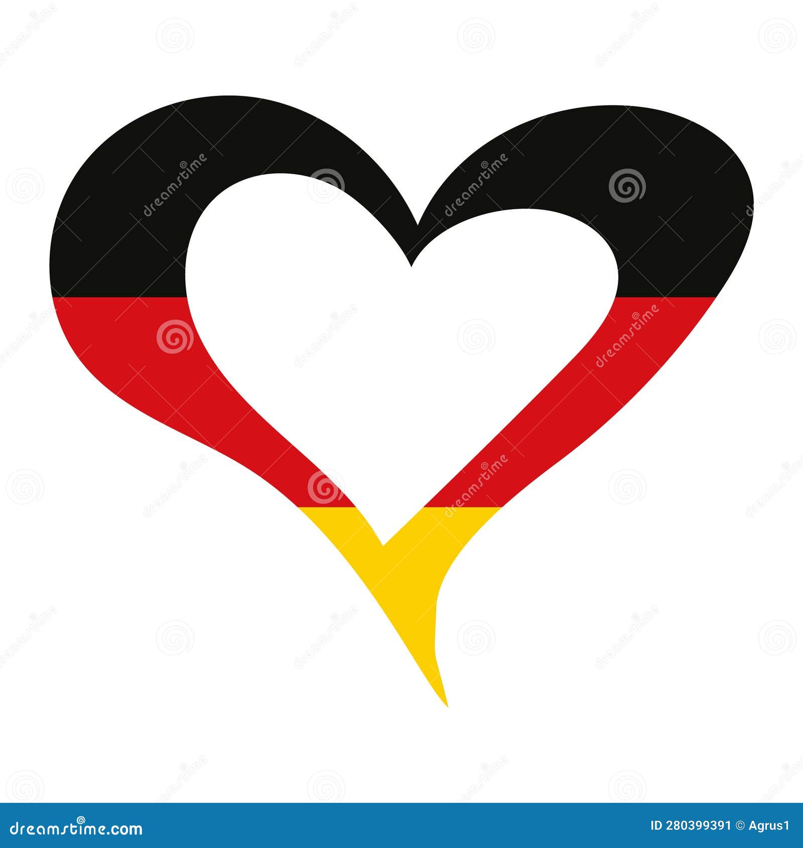 Vector Illustration of Germany Flag Heart Icon Stock Vector ...