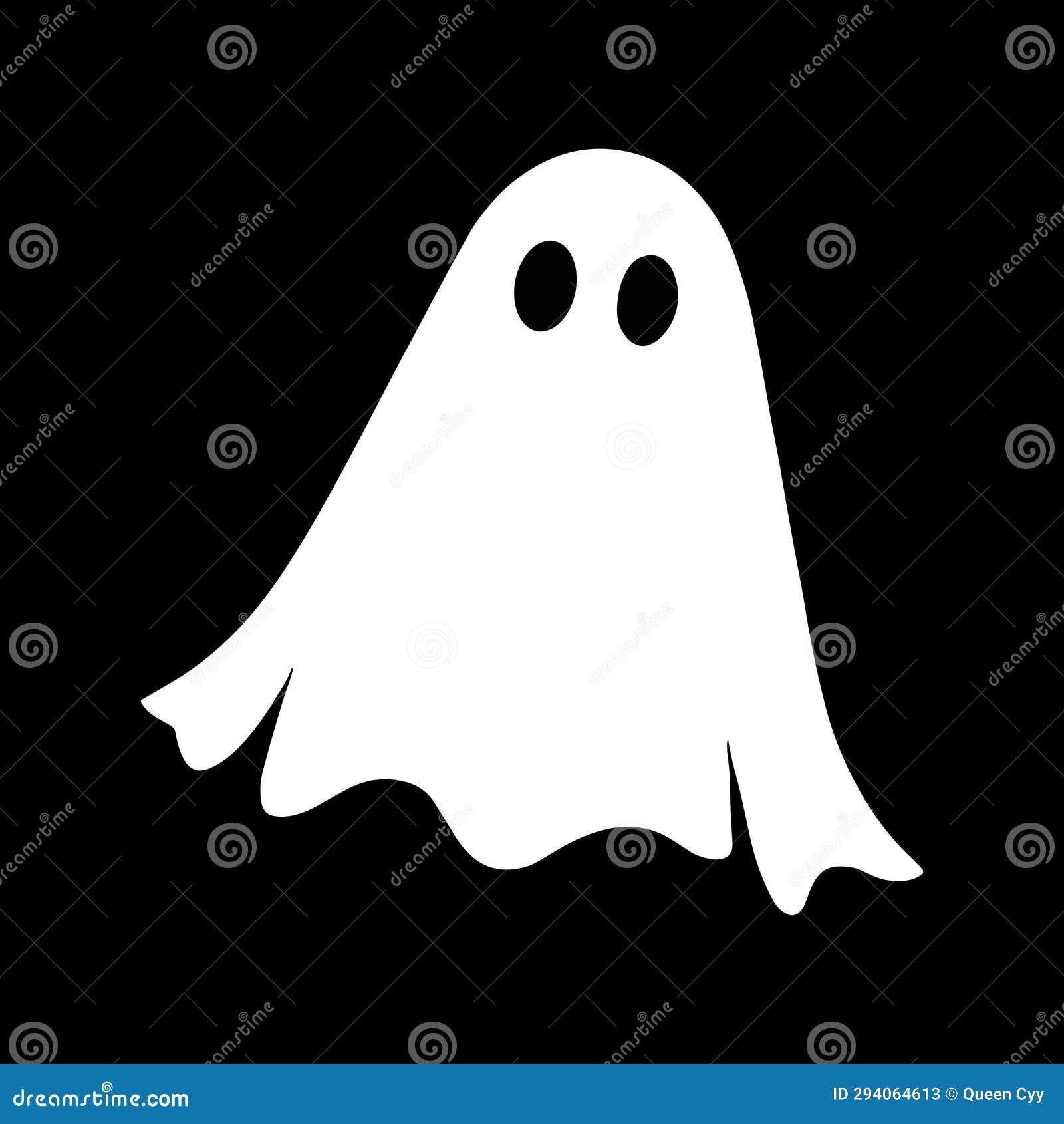 Vector Illustration of a Ghost Stock Image - Illustration of isolated ...
