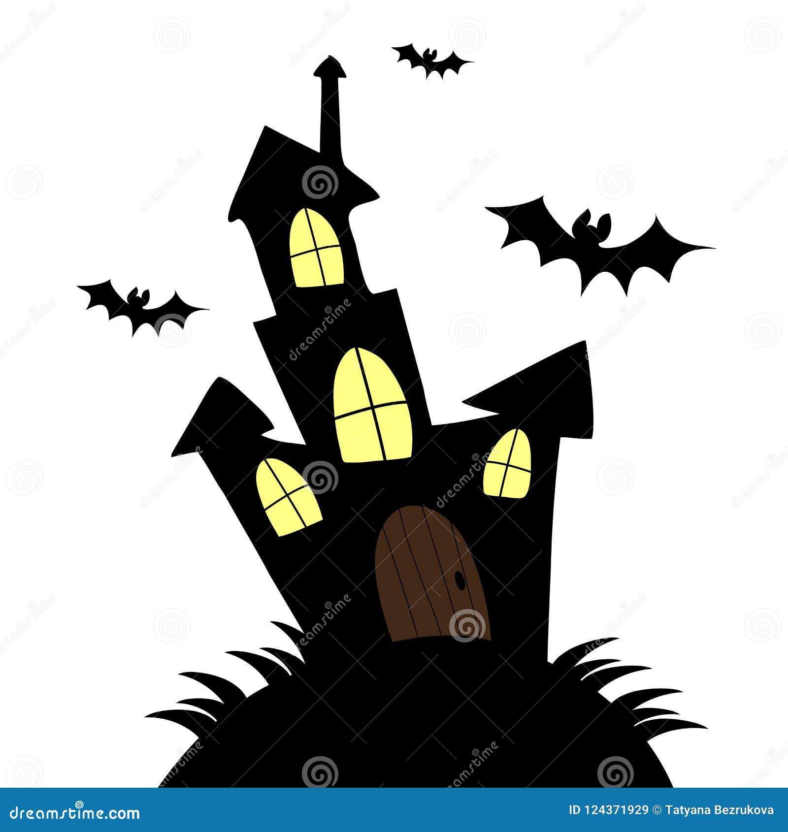 Vector Illustration with Ghost Lock Stock Vector - Illustration of ...